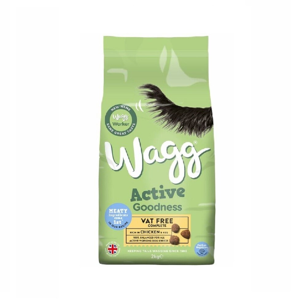 WAGG ACTIVE GOODNESS working dog food vf worker dry kibble feed bp beef ...