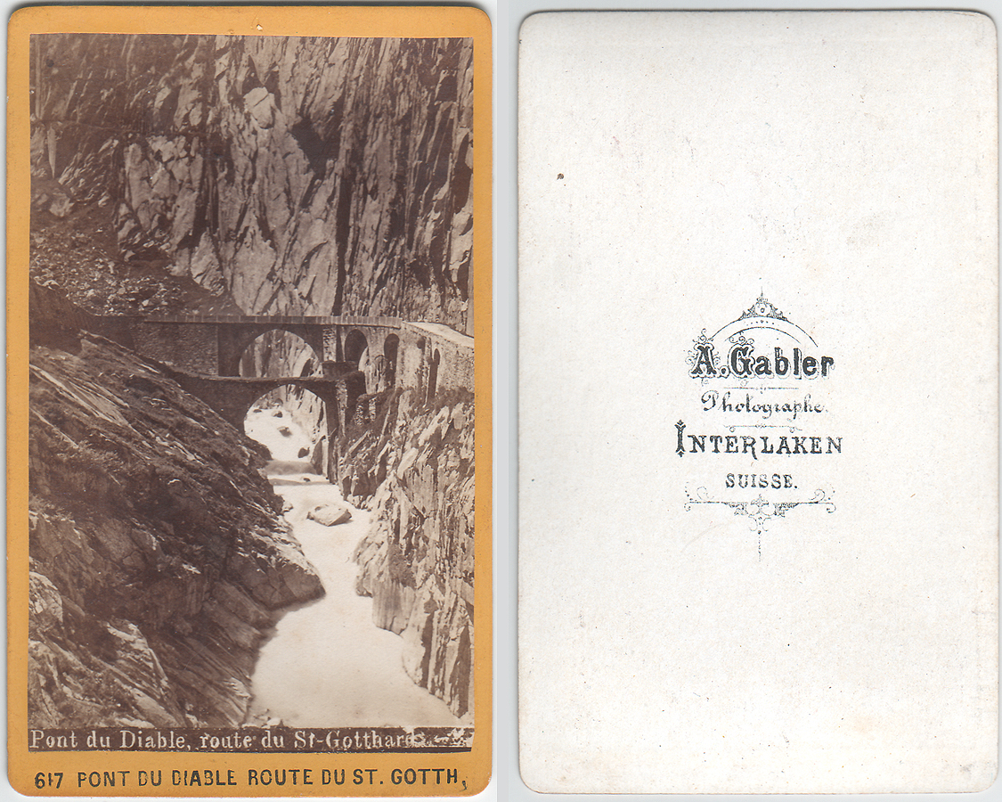 Johann Adam Gabler: Pont du Diable Route du St. Gotthard, um 1870 | eBay.de