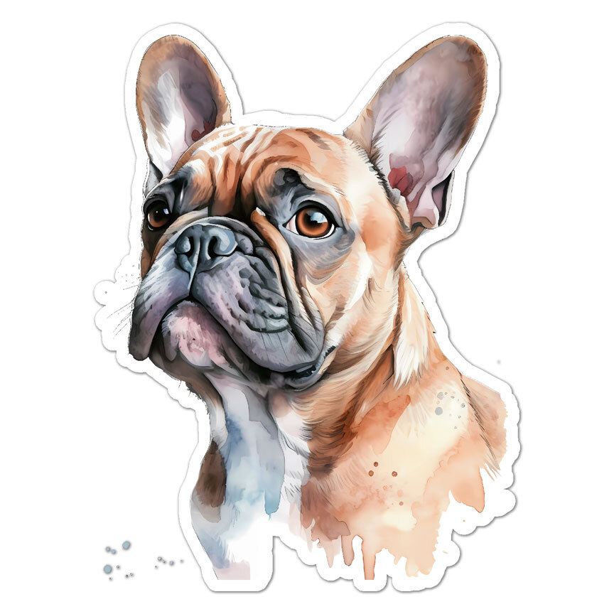 French Bulldog Frenchie, Vinyl Decal Sticker, Indoor Outdoor, 3 Sizes ...