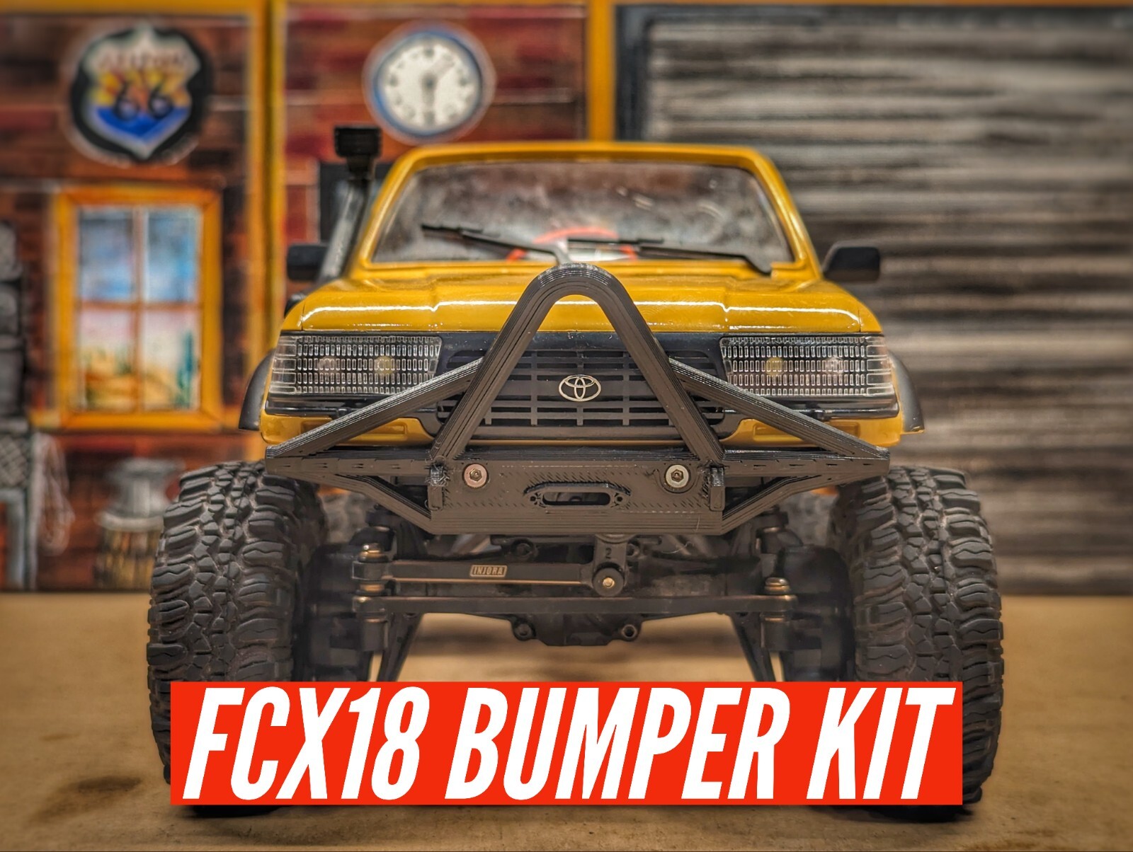 FCX18 LC80 Ultra High Clearance Front Bumper Kit 3 Styles Full Kit 1/18 ...
