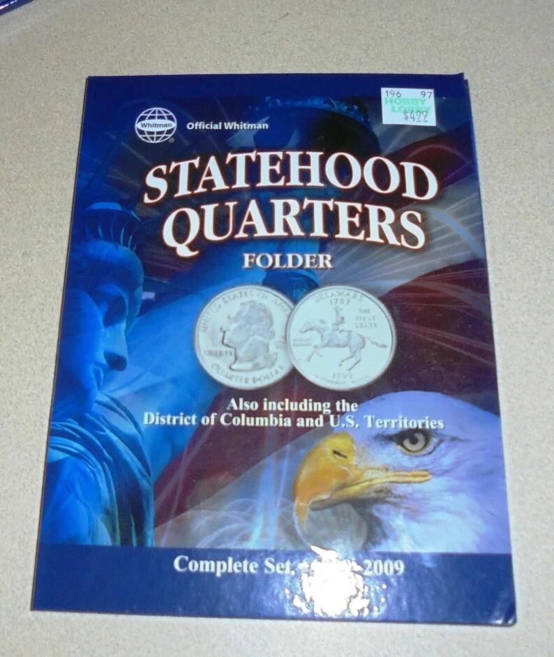 1999-2009 State Quarters Territories Set - Complete 56 Coin Album ...