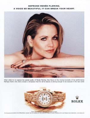 2001 Rolex Watch: Soprano Renee Fleming Vintage Print Ad | eBay