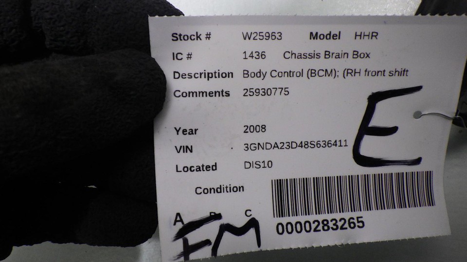 08 CHEVROLET HHR Body Control MODULE 25930775 | eBay