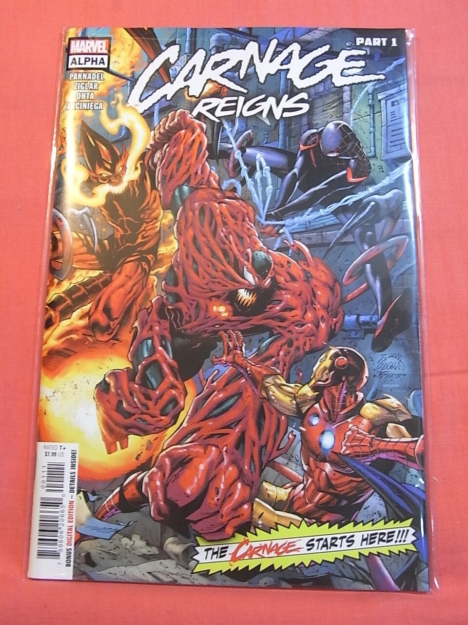 CARNAGE REIGNS ALPHA - CARNAGE VS. MILES MORALES! - Cover A (2023 ...