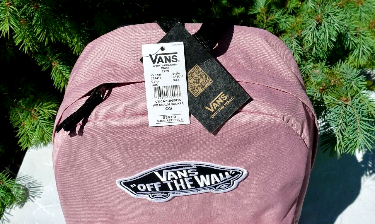 VANS Women's REALM BACKPACK 22L LAPTOP SLEEVE, ORGANIZER POCKET NWT $42 ...