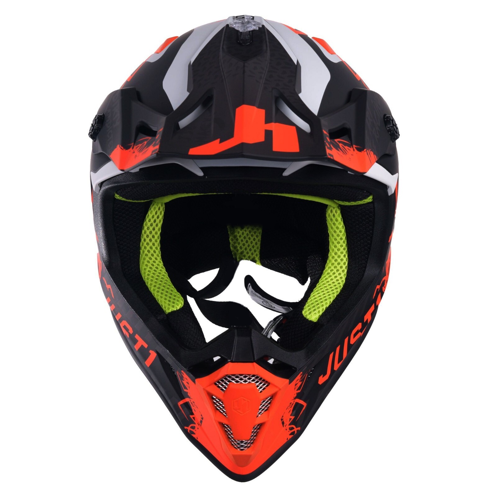 Adults Motocross Helmet Just1 J38 KTM Neon Orange Black MX Helmet + FREE GOGGLES | eBay UK