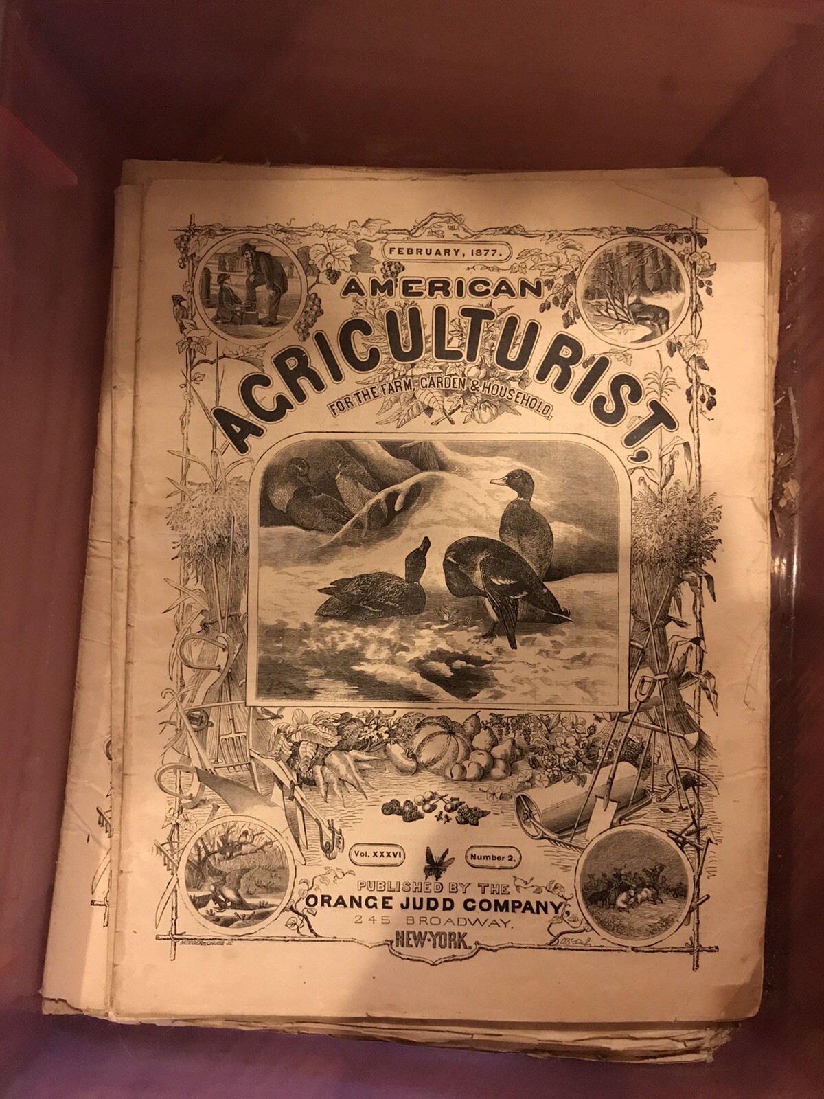 Antique American Agriculturist Weekly Magazine Booklet april 1877 art ...