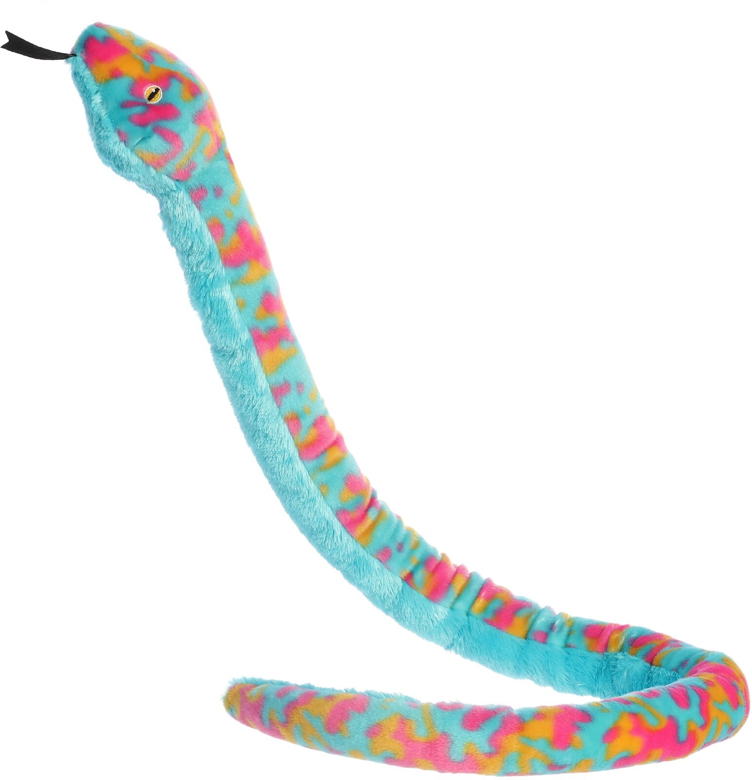Aurora - Jumbo Blue Snake - 50" Colorful Tie Dye Snake - Stuffed Animal ...