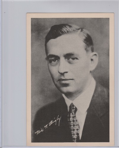 1931 CHICAGO CUBS TEAM ISSUE PHILIP K. WRIGLEY 5 3/4 X 9 1/4 PHOTO CARD ...