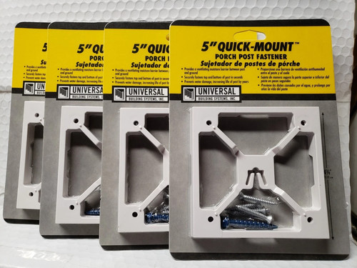 5” Quick-Mount Porch Post Fastener Universal Building Systems, Inc. LOT ...