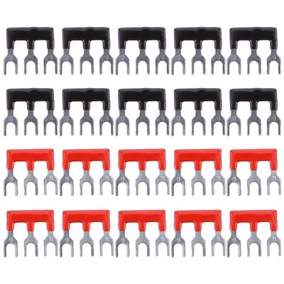 20 Pcs Wiring Terminal Strip Double Row Screw Short Blocks Shorting ...
