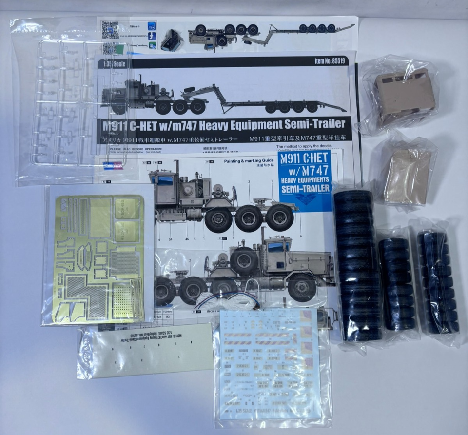 HOBBY BOSS. 85519. M911 C-HET W/M747 HEAVY EQUIPMENT. 1/35 SCALE. JK-ZG ...