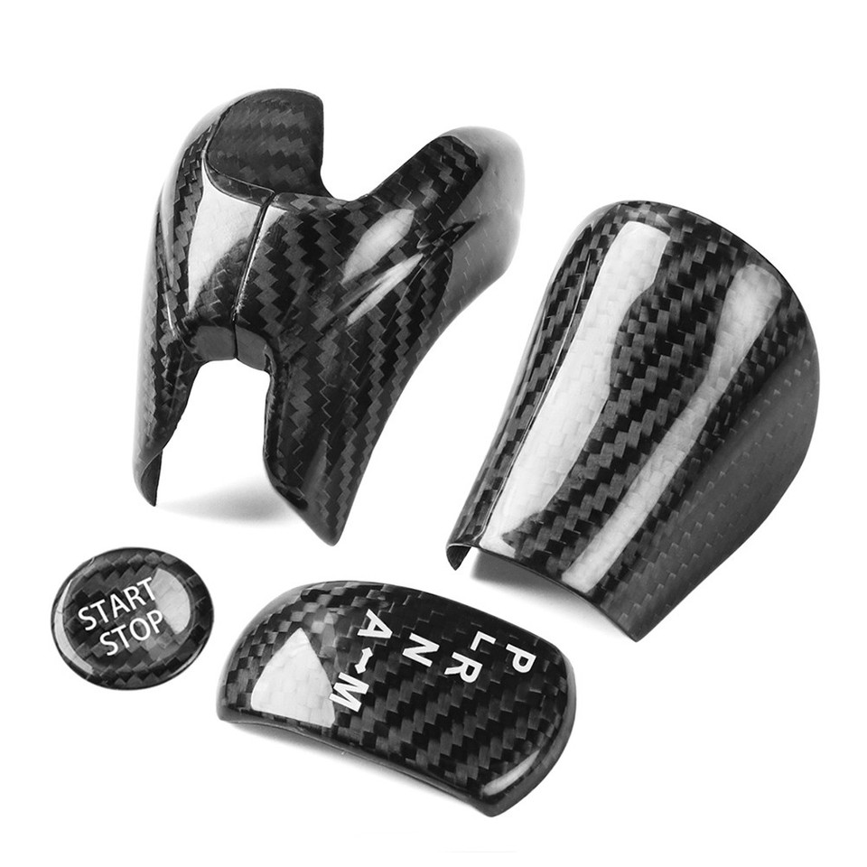 Gear Shift Knob Engine Start Stop Button Cover Trim For Nissan GTR R35 ...