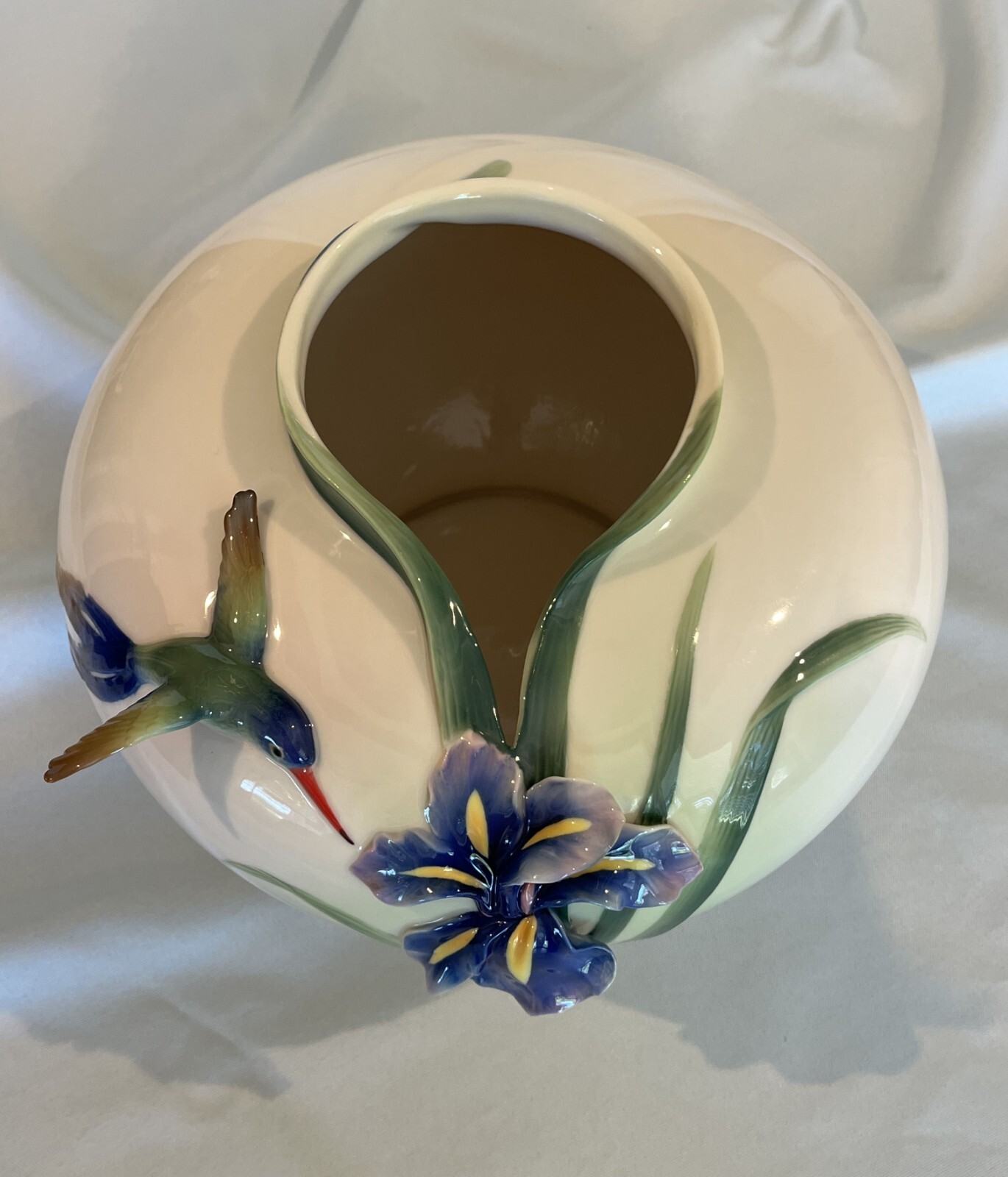 FRANZ PORCELAIN COLLECTION - LONG TAIL HUMMINGBIRD DESIGN - BOWL / VASE ...