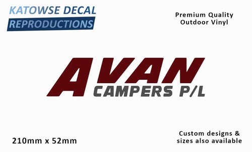 Avan Campers P/L Caravan Replacement Vinyl Decal Sticker | eBay