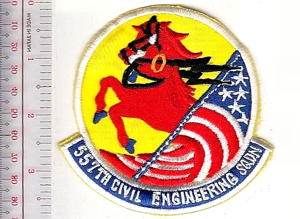 US Air Force USAF Korea 557th Civil Engineering Sq CES Red Horse Patch ...