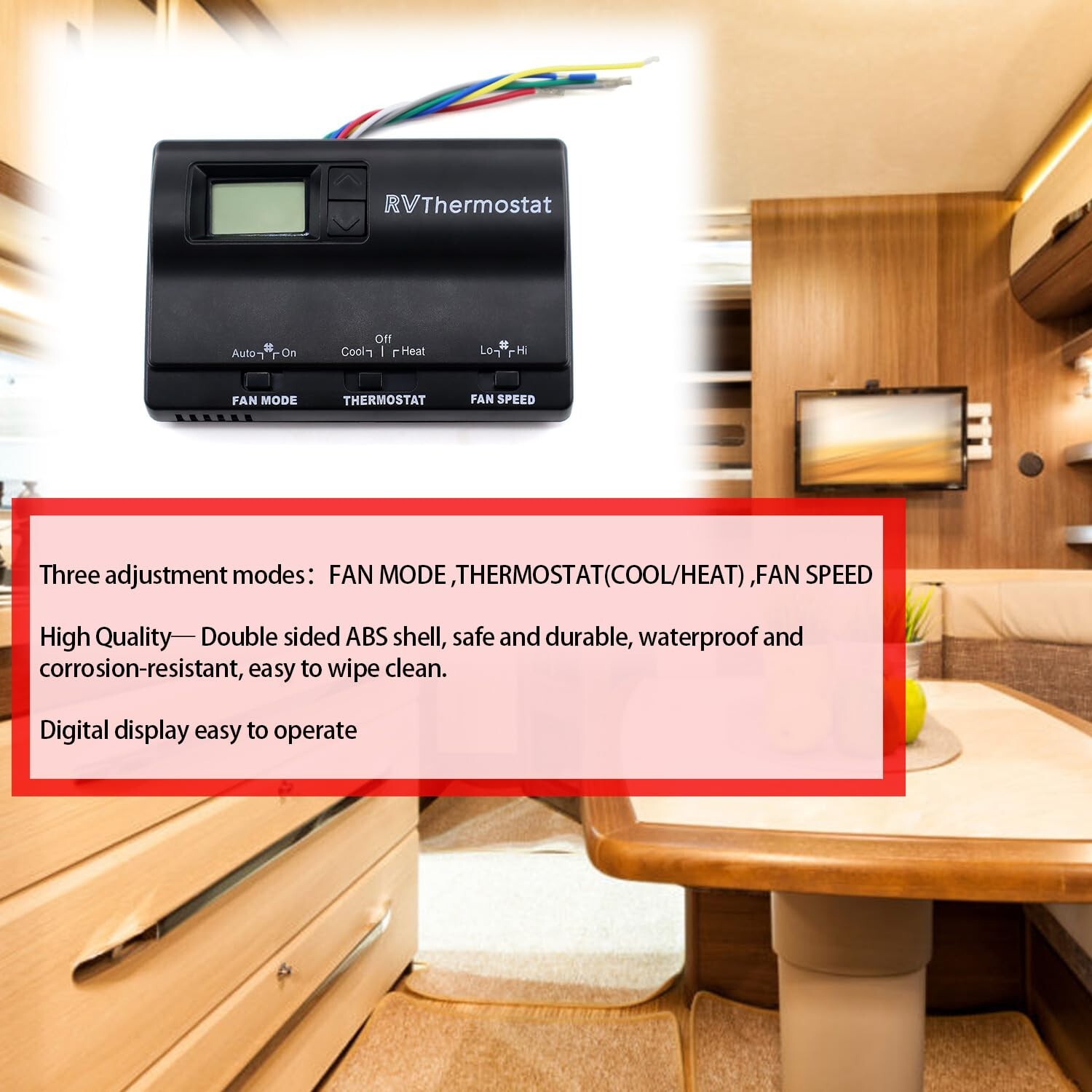 83303862 Digital Thermostat， Rv Thermostat Heat/Cool T-Stat Wall For ...
