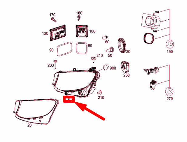 MERCEDES GLC Scheinwerfer LED rechts A2539061601 A2539065801 for sale ...