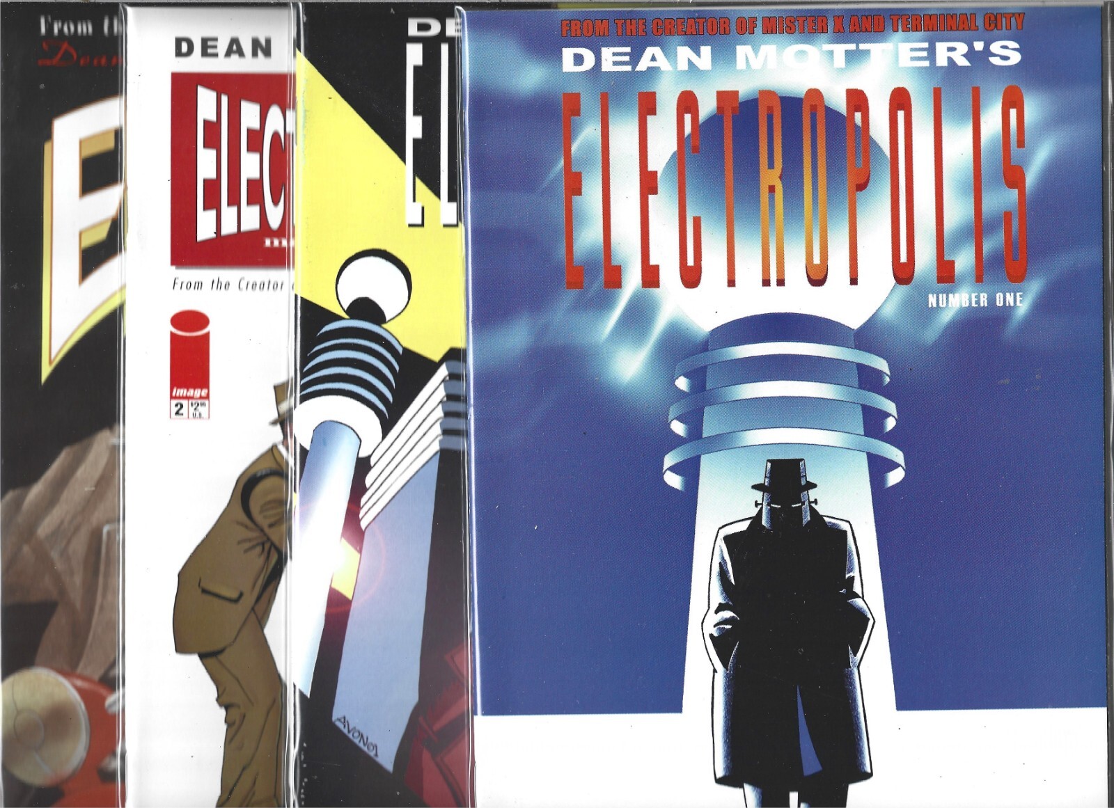 ELECTROPOLIS NEAR SET / LOT OF 4 -#1 #1 VARIANT COVER #2 #3 (VF/NM ...