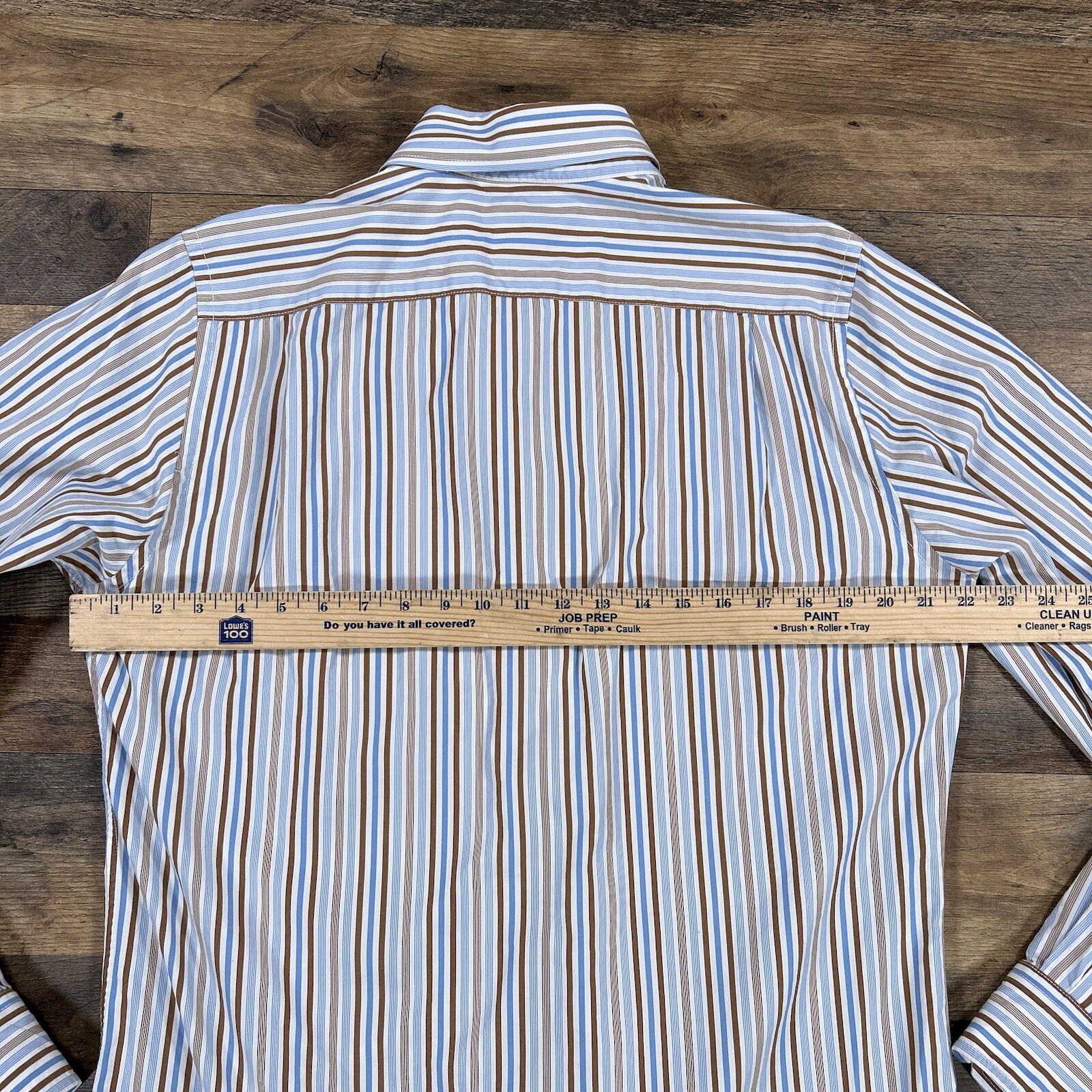 Ruehl No 925 Shirt Mens Large Blue Striped Long Sleeve Button Up Dress ...