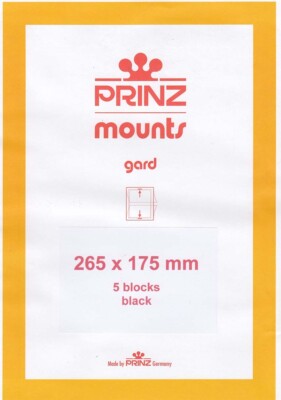 Prinz Stamp Mount Album Strips 265x175mm Black For US Sheets 5 Scott ...