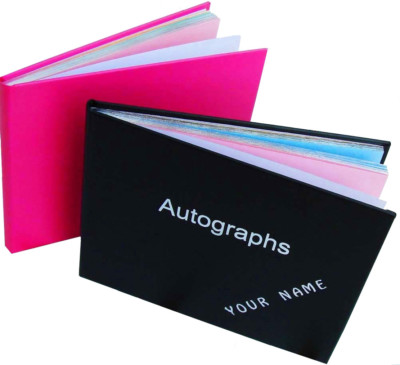 Personalised blank Autograph book Parties Celebs Any name maximum ten ...