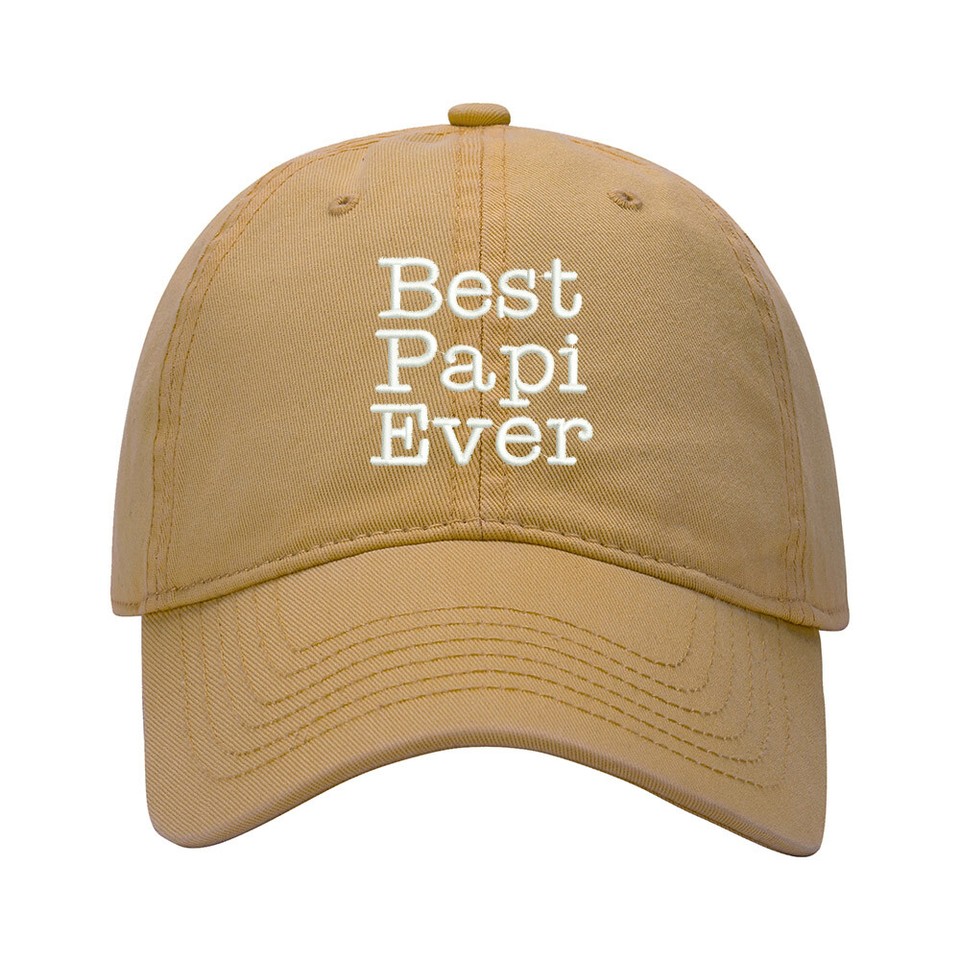 Baseball Cap Men Best Papi Ever Embroidered Washed Cotton Dad Hat ...