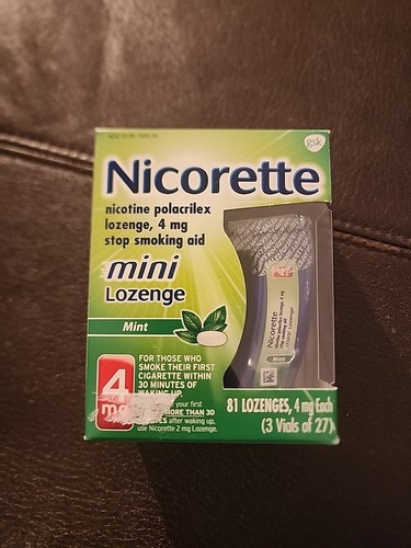 New Nicorette Mini Lozenges MInt Flavor 4mg - 81 Count Exp 01/25 - 3 ...
