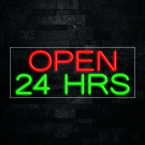 Open 24 Hours LED Neon Sign 30"L x 12"H #30004 | eBay