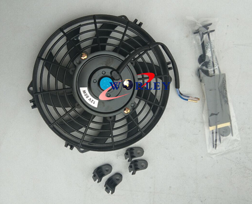 10" inch Universal Slim Fan Push Pull Electric Radiator Cooling 12V ...