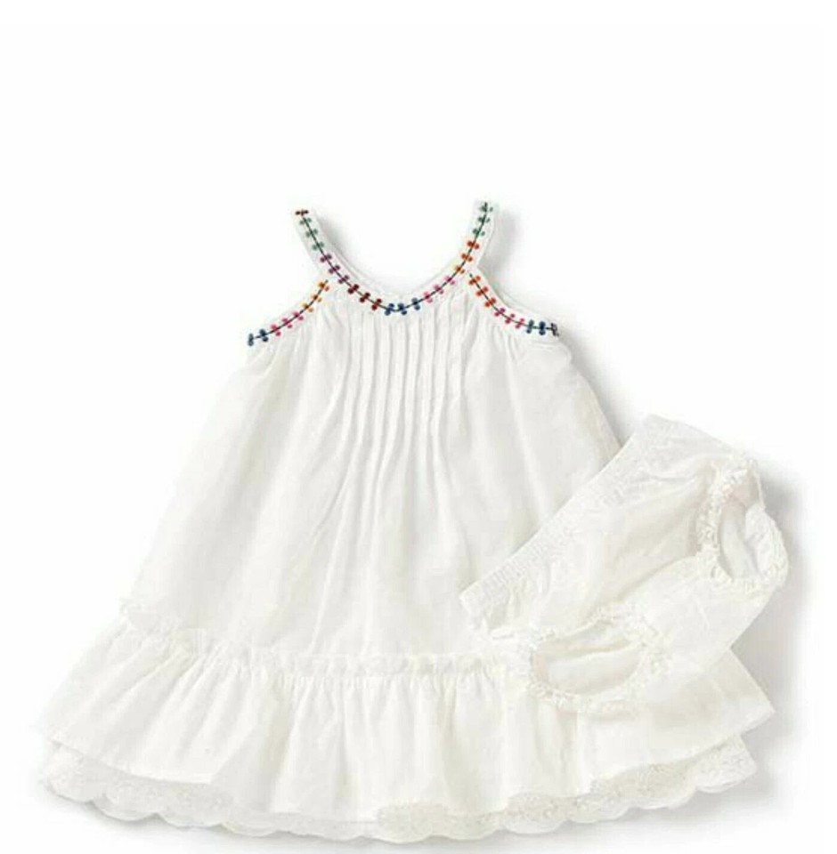 Matilda Jane Baby Dress 6-12 M White Beach Wedding Ruffle + Bloomer ...