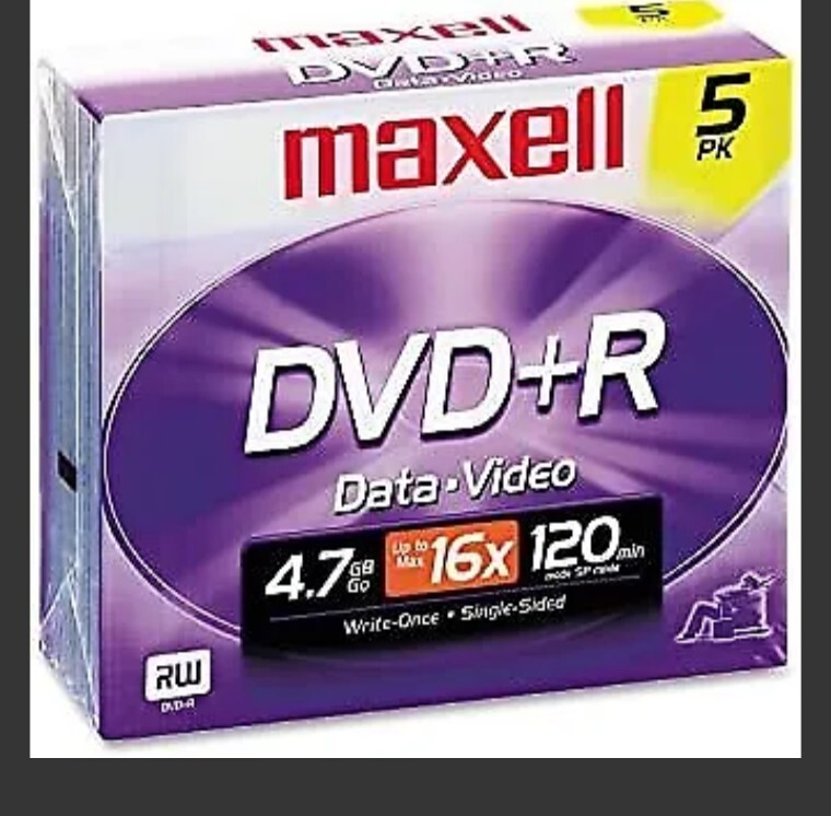 Two packs Maxell 639002 Dvd+r Data & Video 5 Count DVDR DVD-R | eBay