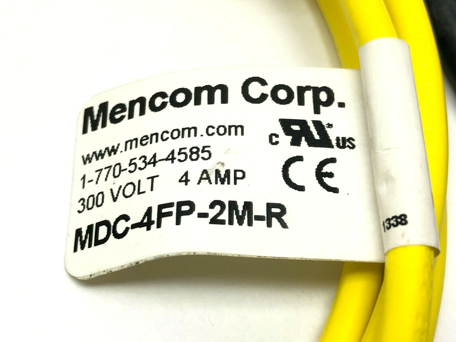 Mencom MDC-4FP-4M-R Cordset 4 Pole Female Right Angle 4M 4A Yellow PVC ...