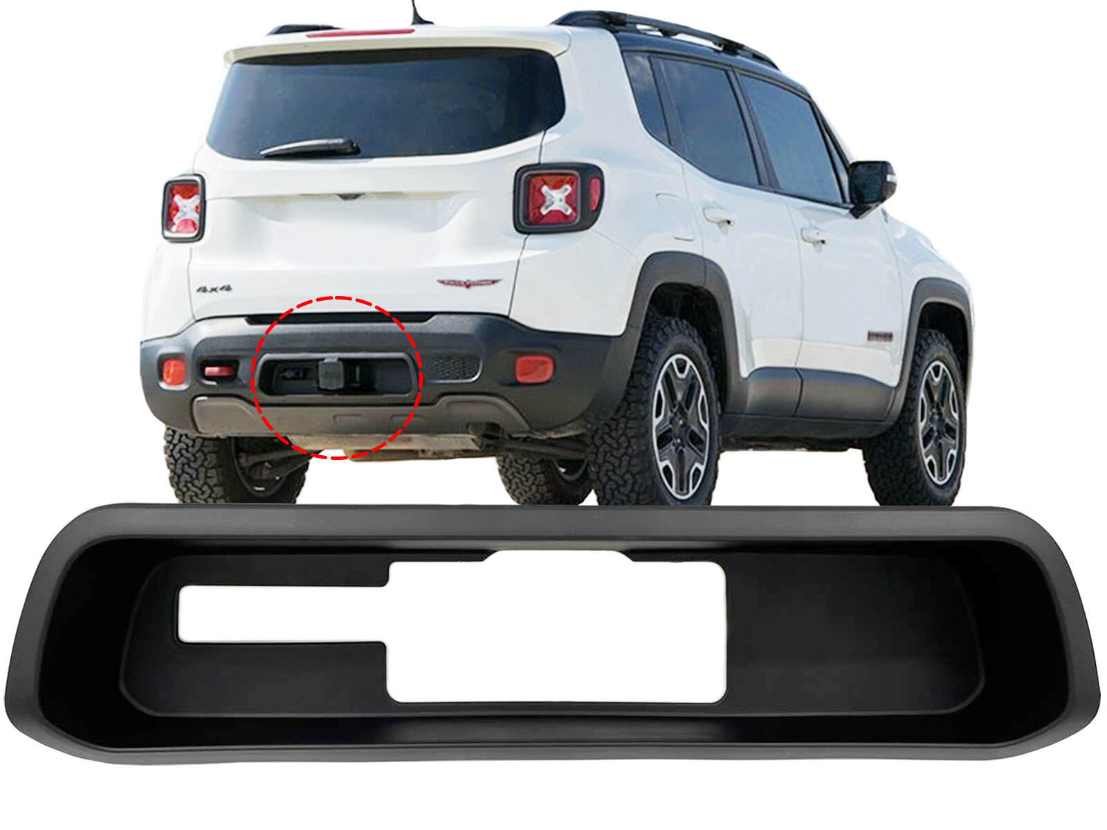 For 2015 - 2022 Jeep Renegade Trailer Hitch Cover Bezel 5VX02LXHAA ...