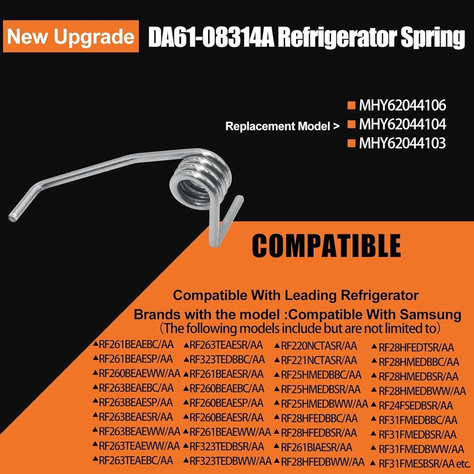 DA61-08314A Refrigerator Divider Door Spring 1 or 2 Pcs Refrigerator ...