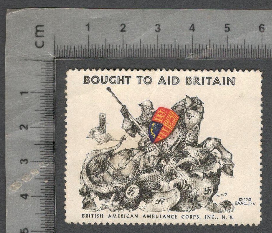 (AOP) GB WW2 BOUGHT TO AID BRITAIN poster stamp | eBay