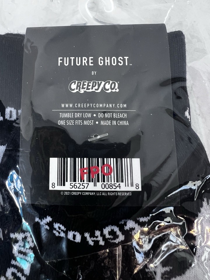 NEW Creepy Co. Future Ghost FLOATING GHOSTS Crew Socks Macabre Goth Emo ...