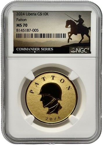 2024 Liberia $10K Patton 1 oz .9999 Fine Gold Coin NGC MS70 | eBay