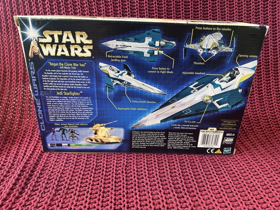 Star Wars Clone Wars Army Of The Republic Jedi Starfighter Hasbro 2003 ...