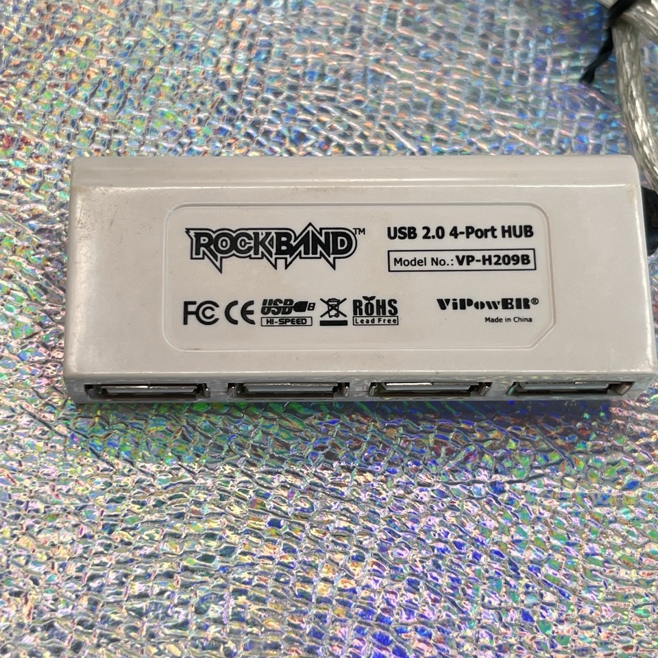 Rock Band USB 2.0 4-Port Hub ViPowER model VP-H209B for Wii, PS2, PS3 ...