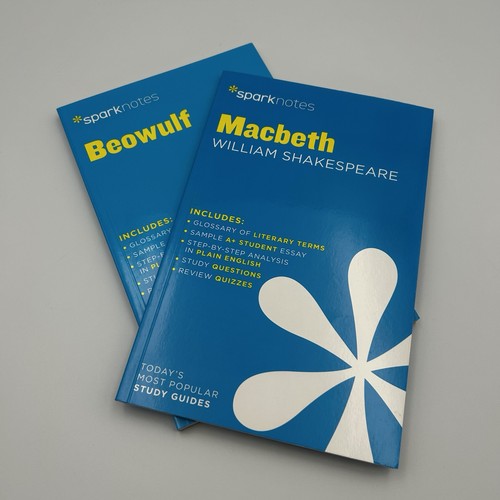 Sparknotes Study Guides Lot of 2 MacBeth Beowolf English Class Literary ...