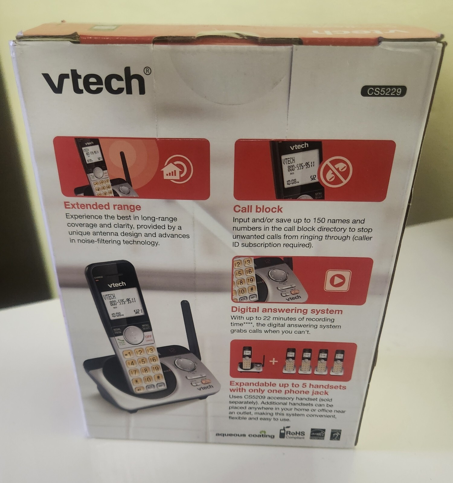 VTech Cordless Digital Answering System With Extended Range Cs5229 for ...