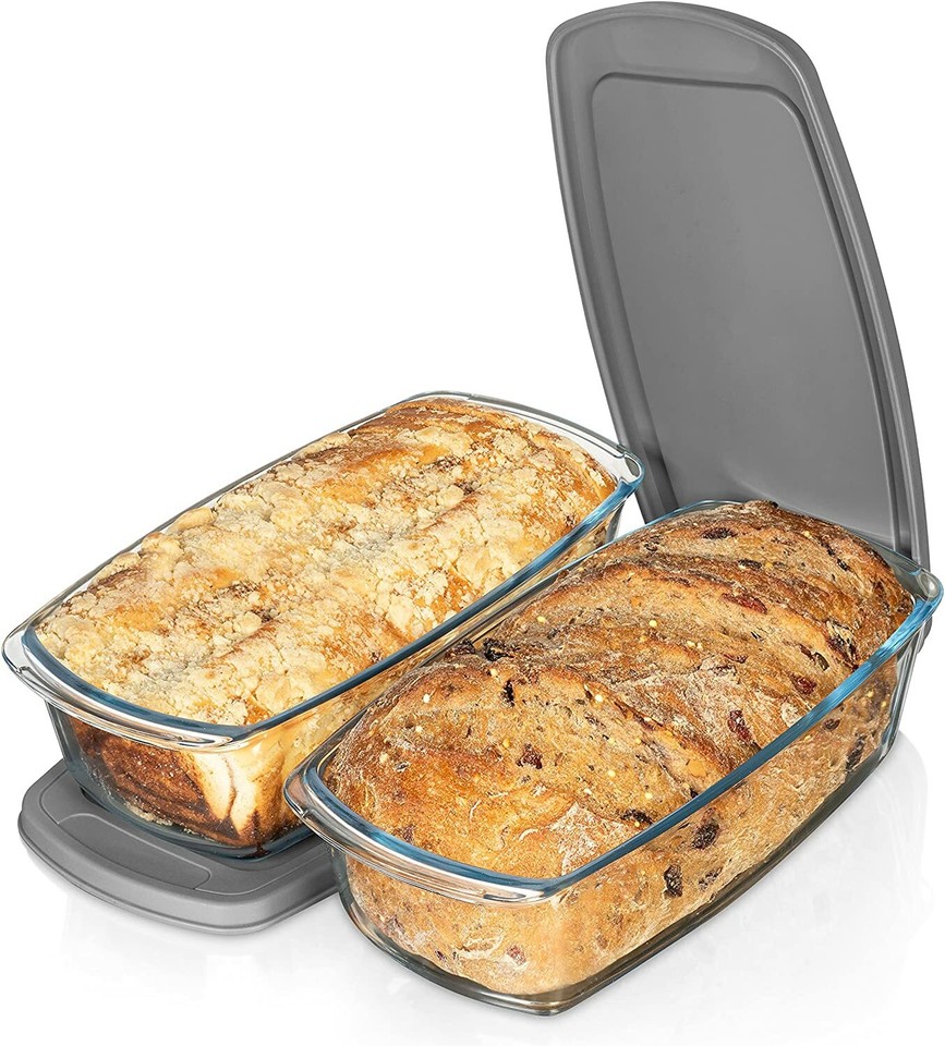 Razab LARGE Superior Glass Loaf Pan with Lid, 7.6 Cups 1800ML/1.9Qt | eBay
