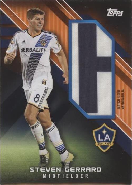 2016 Topps MLS - Jumbo Relics Steven Gerrard #JR-SG Orange /25 (MEM ...