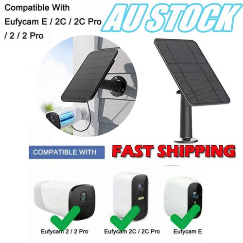 4W Solar Panels 9.8ft for Eufy Eufycam Cam E/2C/E/2 Pro Wall Mount ...
