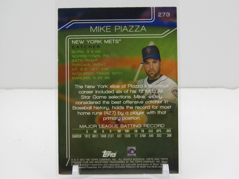 MIKE PIAZZA 2016 TOPPS ARCHIVES SIGNATURES AUTOGRAPH AUTO #1/1! METS ...