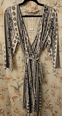 NWT Lularoe Michelle Wrap Dress Black/White Sz 2XL | eBay
