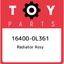 164000L361 Genuine Toyota Radiator ASSY 16400-0l361 for sale online | eBay