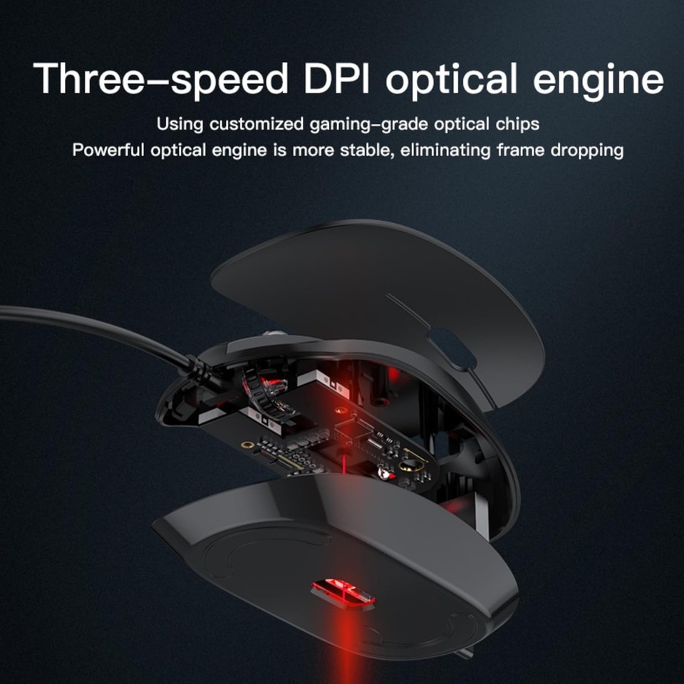 Ultra-Slim Optical Wired Scroll Wheel Mouse Mice for PC Laptop Notebook ...