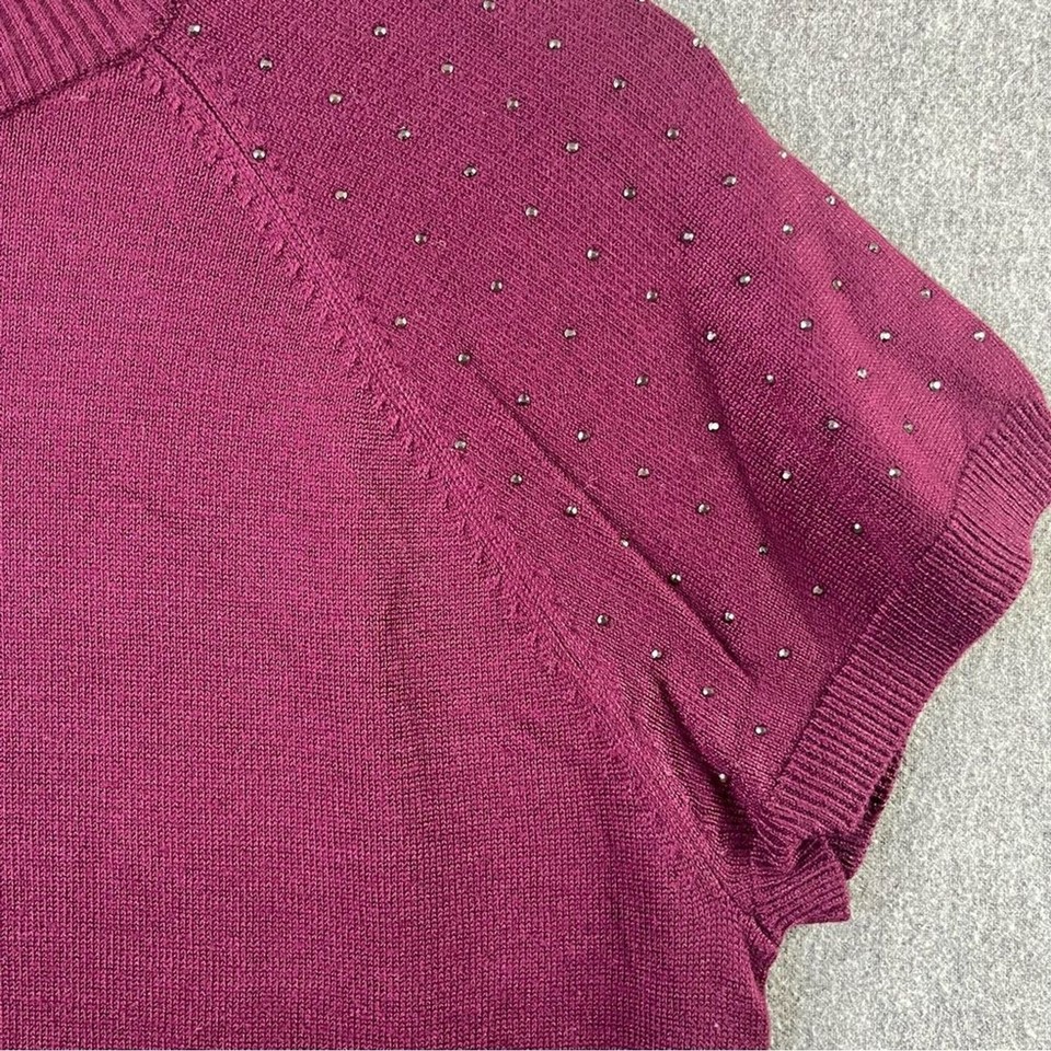 NWOT Apt 9 Women’s Large Burgundy Knit Dress Sparkle Stud Detail | eBay